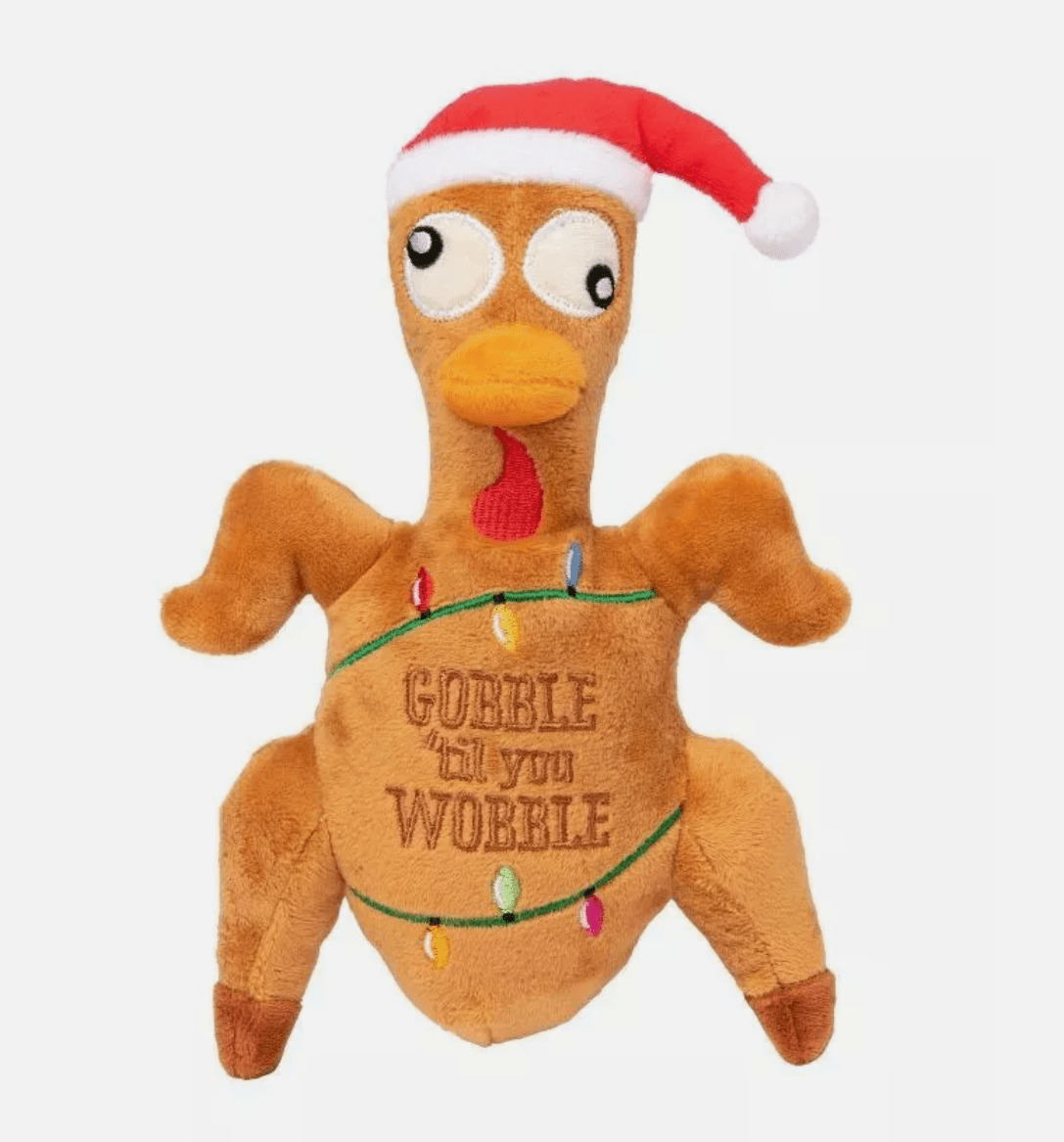 $2 OFF! FuzzYard Gobble Til You Wobble Turkey Plush Squeaky Dog Toy